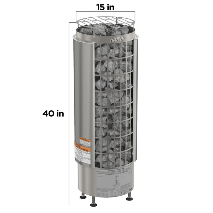 Harvia Cilindro Half Series Electric Sauna Heater 6/8/9/10.5kW — Direct ...