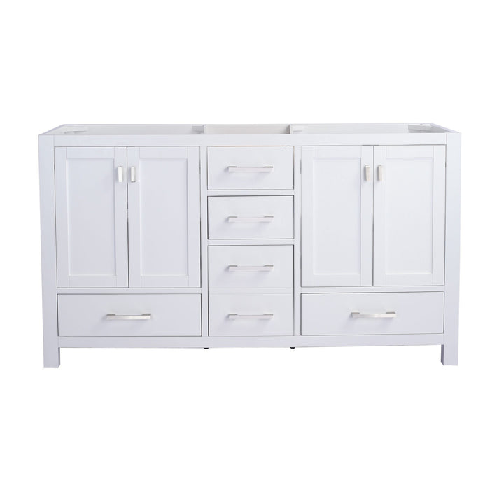 Wilson 60" White Double Sink Bathroom Vanity Cabinet — Direct Home ...